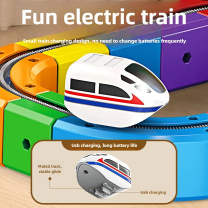 Electric Magnetic Track Train Set – Kids’ Educational Maze Toy – Toy ...
