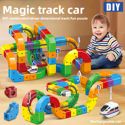 Electric Magnetic Track Train Set – Kids’ Educational Maze Toy – Toy ...