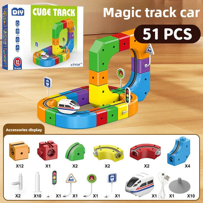 Electric Magnetic Track Train Set – Kids’ Educational Maze Toy – Toy ...